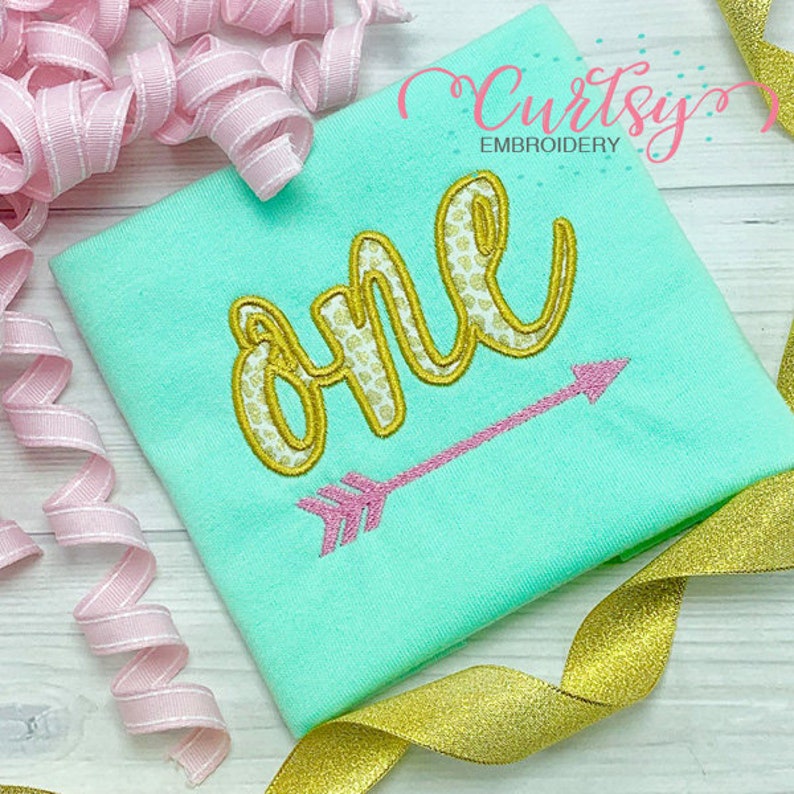 First Birthday Embroidery Design / One Applique Design / 1st - Etsy