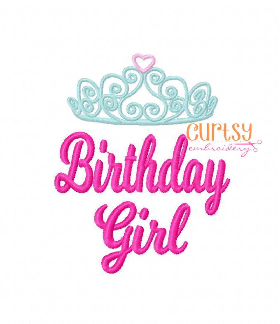 Birthday Embroidery Design, First Birthday Embroidery Design, Princess ...