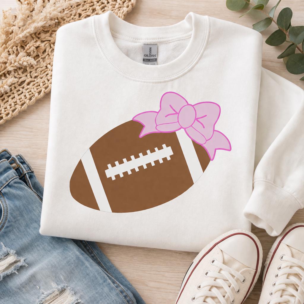 Football Bow SVG | Girl Football SVG | Football Applique Svg | Cricut ...
