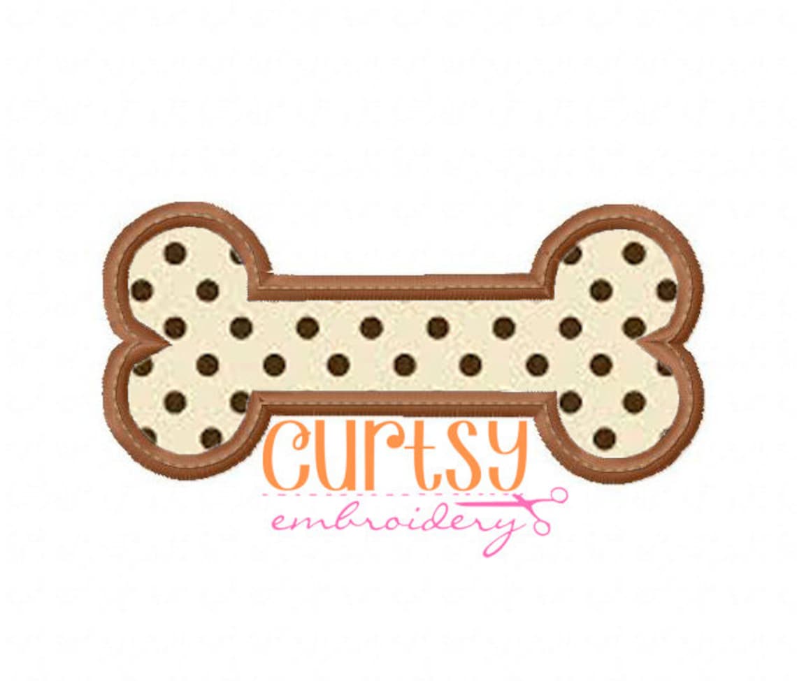 Dog Bone Applique Design Dog Bone Embroidery Design Pet - Etsy