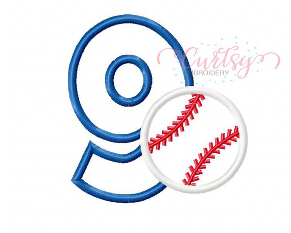 Baseball Applique Design / Baseball Birthday Embroidery Design - Etsy
