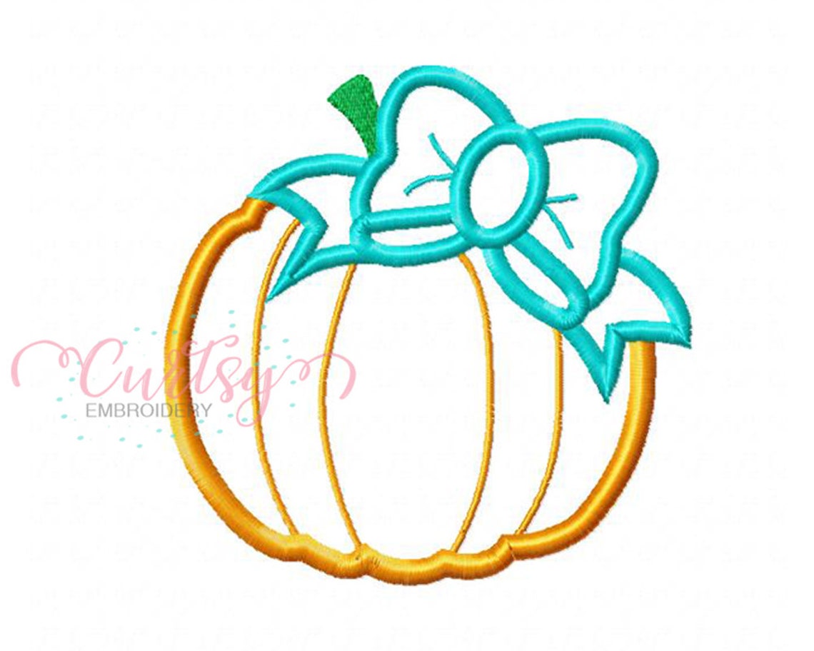 Pumpkin Applique Design / Pumpkin Embroidery / Pumpkin With - Etsy