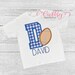 Monogram Football Applique Design / Letter D Football Embroidery Design ...
