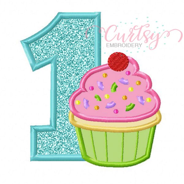 1st Birthday Cupcake - Etsy