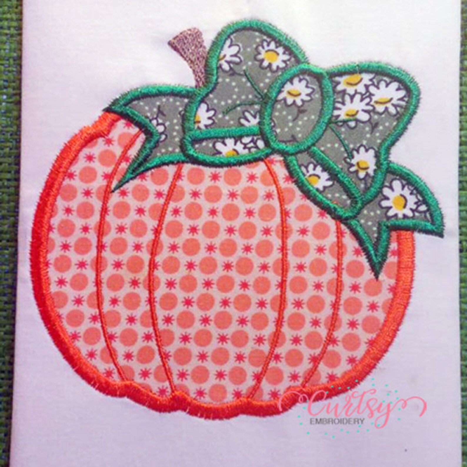 Pumpkin Applique Design / Pumpkin Embroidery / Pumpkin With - Etsy