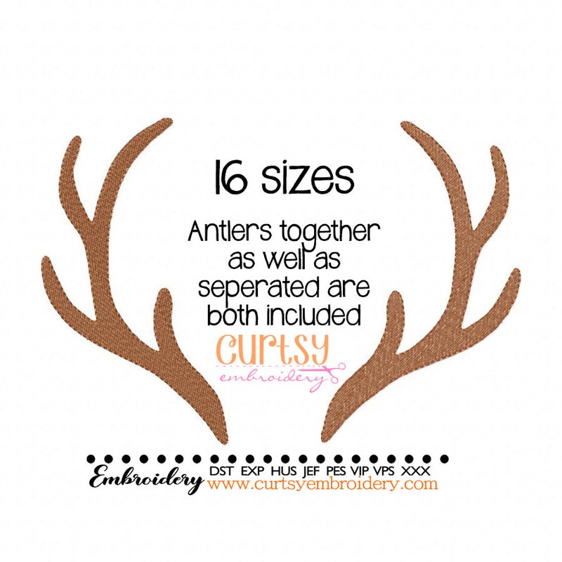 Deer Antler Applique - Etsy