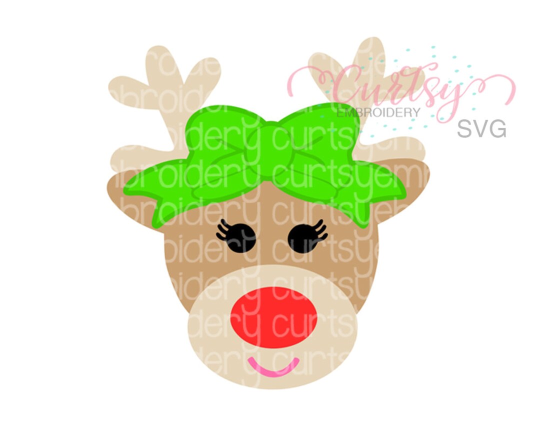 Reindeer Face SVG / Christmas Svg / Reindeer Svg / Girl Reindeer Svg ...