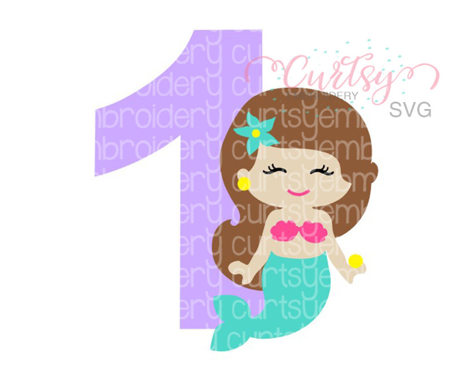 Birthday Mermaid SVG / 1st Birthday Svg / Mermaid Girl Svg / - Etsy