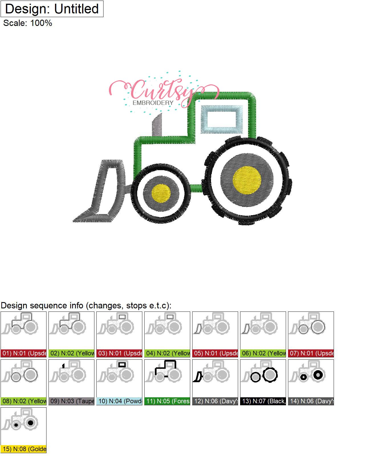 Bulldozer Applique Embroidery Designs at Clinton Spears blog