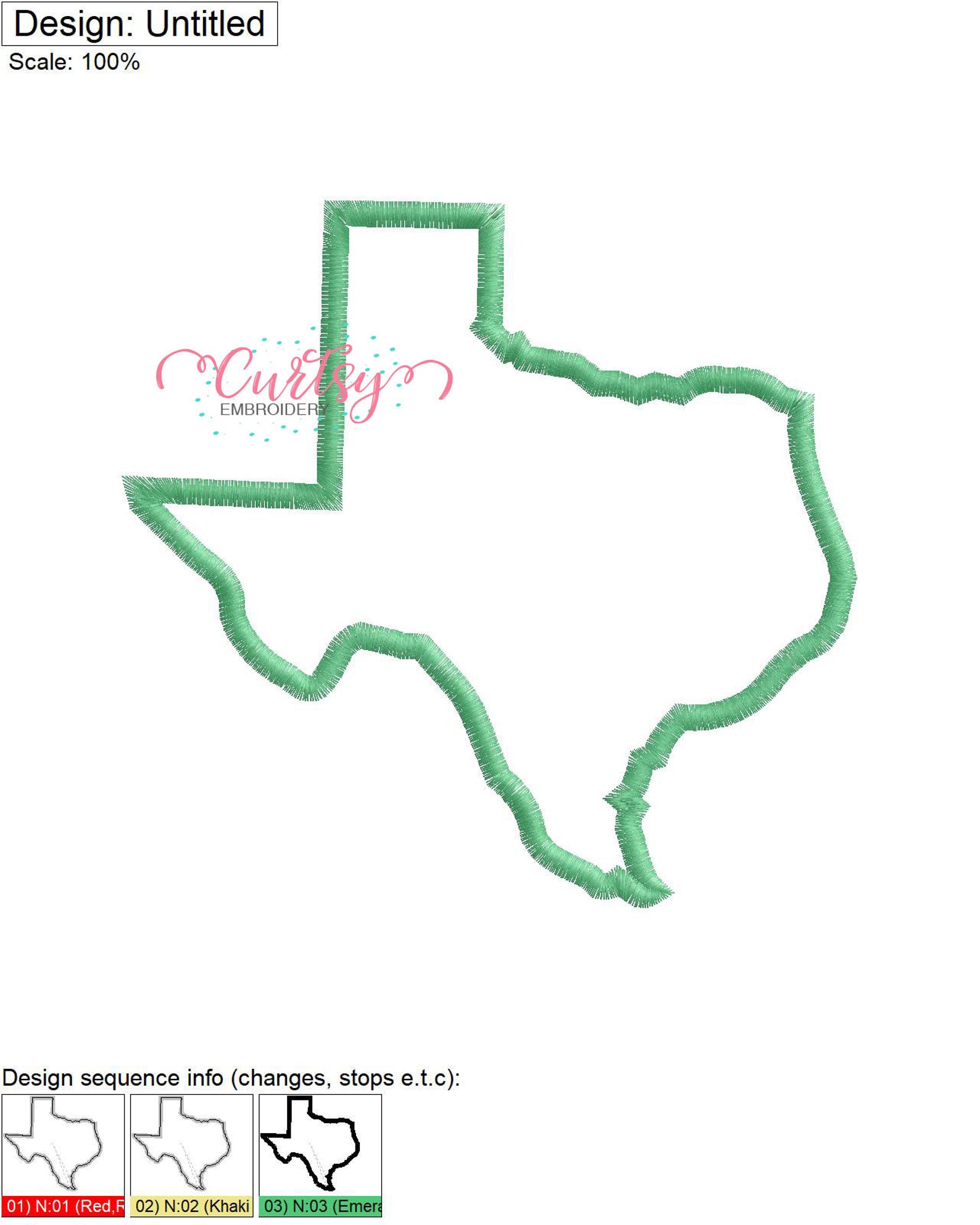 Texas State Embroidery Applique Design in 16 Sizes / Texas | Etsy