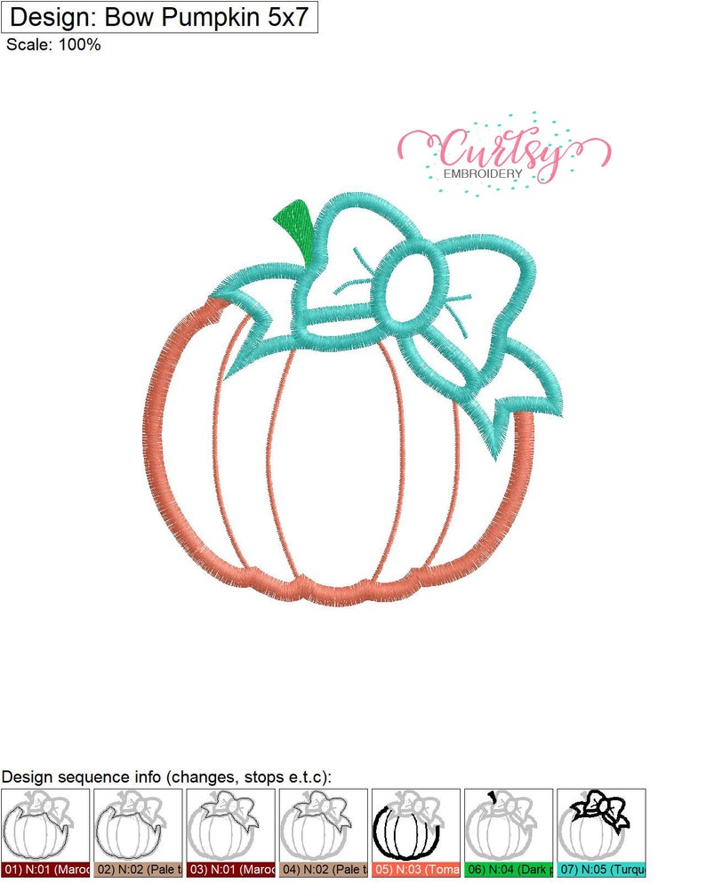 Pumpkin Applique Design / Pumpkin Embroidery / Pumpkin With - Etsy