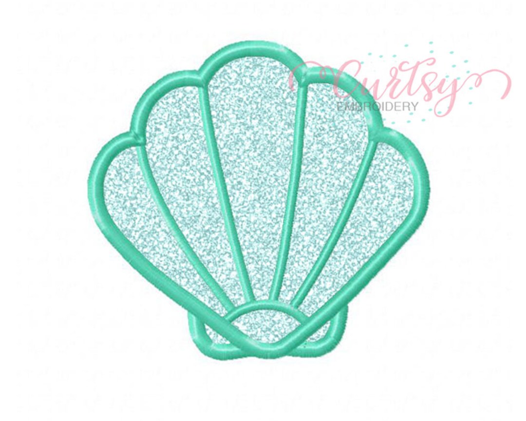 Sea Shell Applique Design / Seasheall Applique / Seashell Embroidery ...