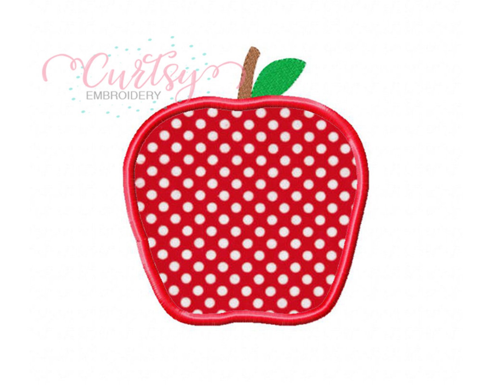 Apple Embroidery Design / Apple Applique Design / Back To | Etsy