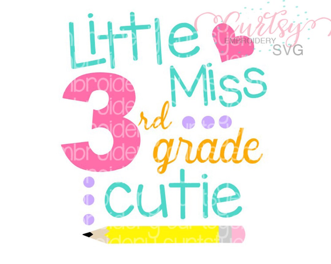 Back to School SVG / Back to School Girl Svg / 3rd Grade Svg File ...