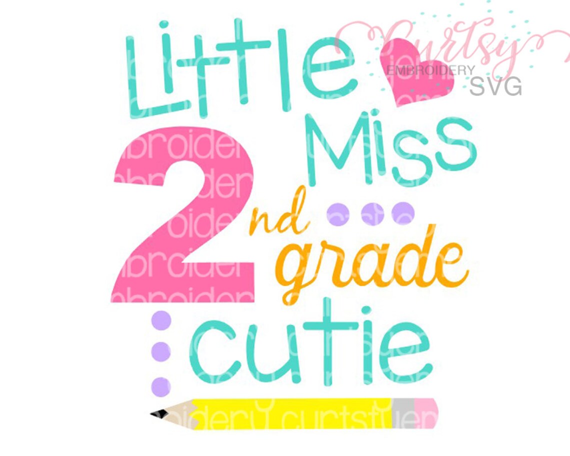 Back to School SVG / Back to School Girl Svg / 2nd Grade Svg - Etsy