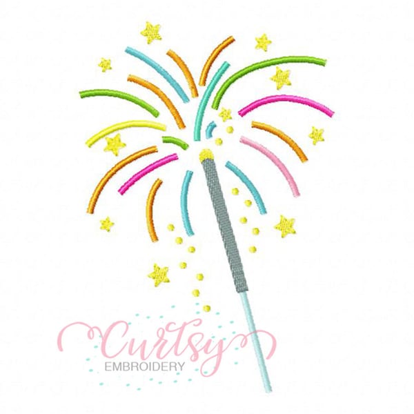 Firework Embroidery - Etsy