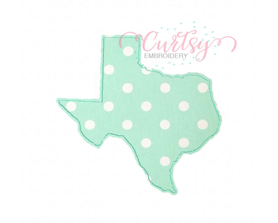 Texas Raggy Embroidery Applique Design in 16 Sizes / Texas Machine ...