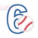 Baseball Applique Design / Baseball Birthday Embroidery Design - Etsy