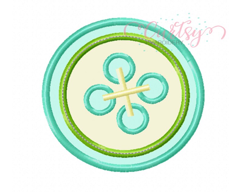 Button Applique Embroidery Design / Button Machine Embroidery - Etsy ...