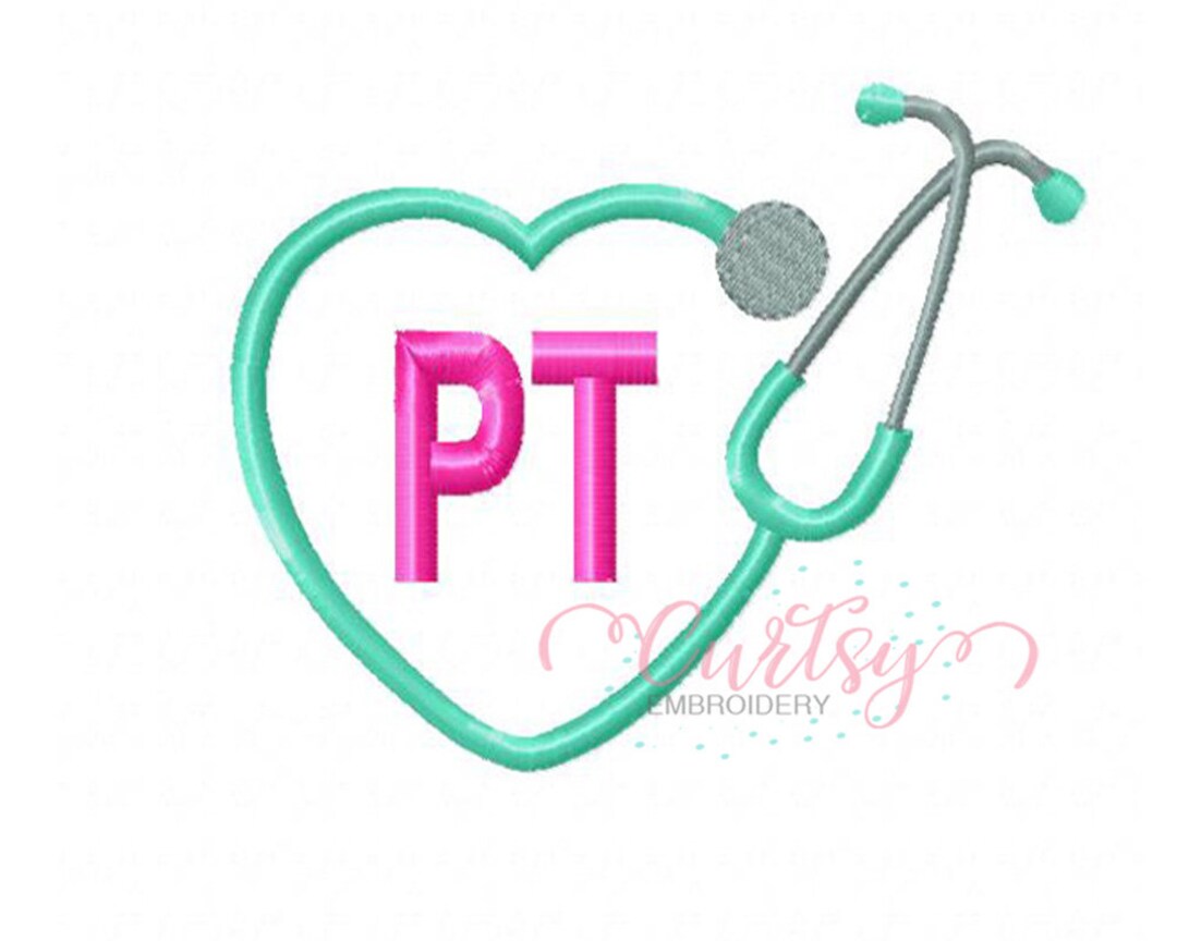 Stethoscope Embroidery Design / Nurse Embroidery Design / Heart ...