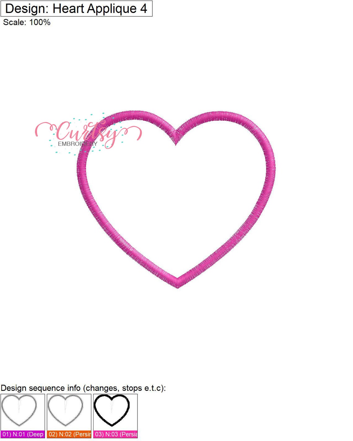 Heart Applique Design / Heart Embroidery Design / Valentine - Etsy