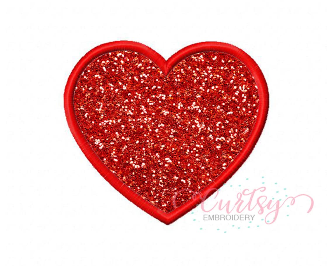 Heart Applique Design / Heart Embroidery Design / Valentine - Etsy