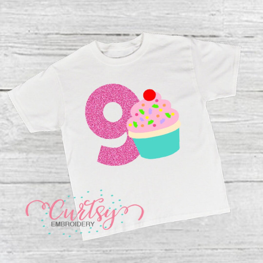 Ninth Birthday SVG / 9th Birthday Svg / Birthday Cupcake Svg / Birthday ...