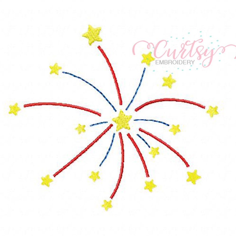 Firework Embroidery - Etsy