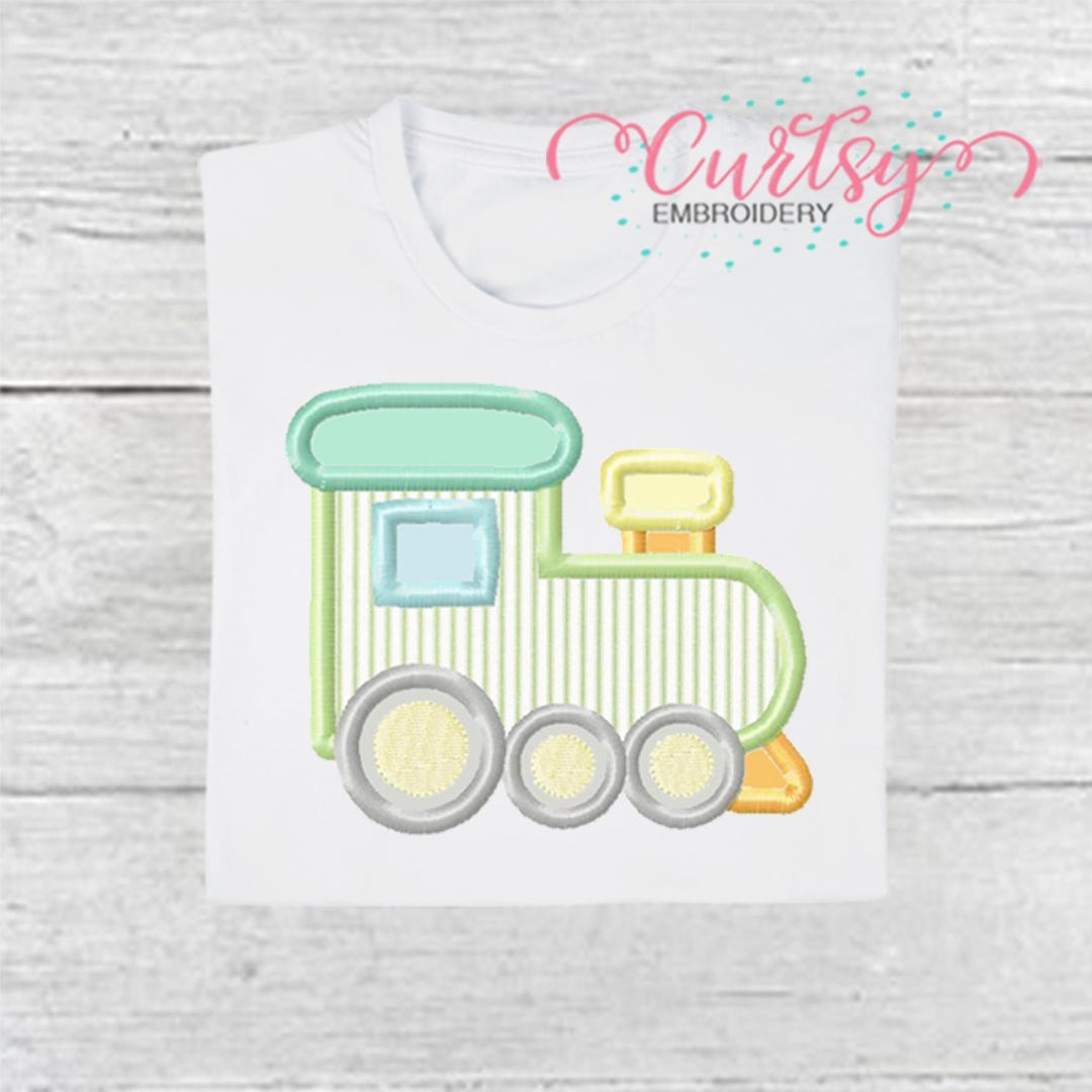 Train Applique Design / Train Embroidery Design / Train Applique / Farm ...