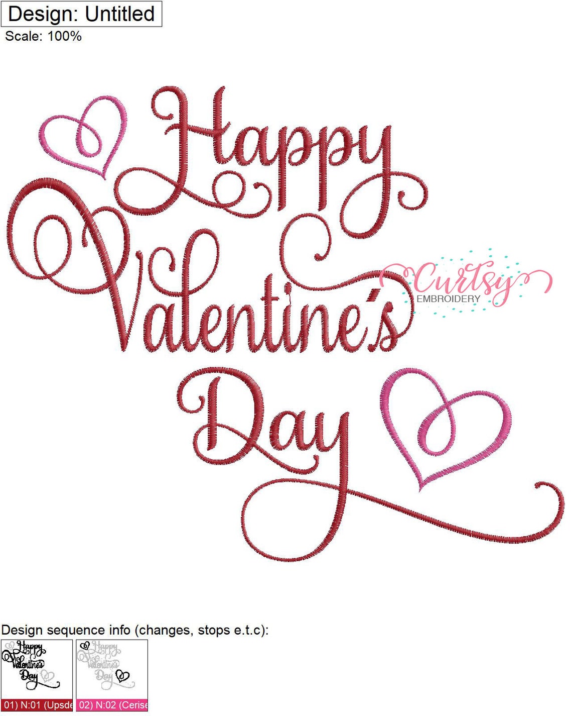 Valentine Embroidery Designs / Happy Valentines Day Embroidery | Etsy