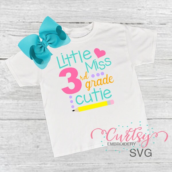 Back to School SVG / Back to School Girl Svg / 3rd Grade Svg File ...