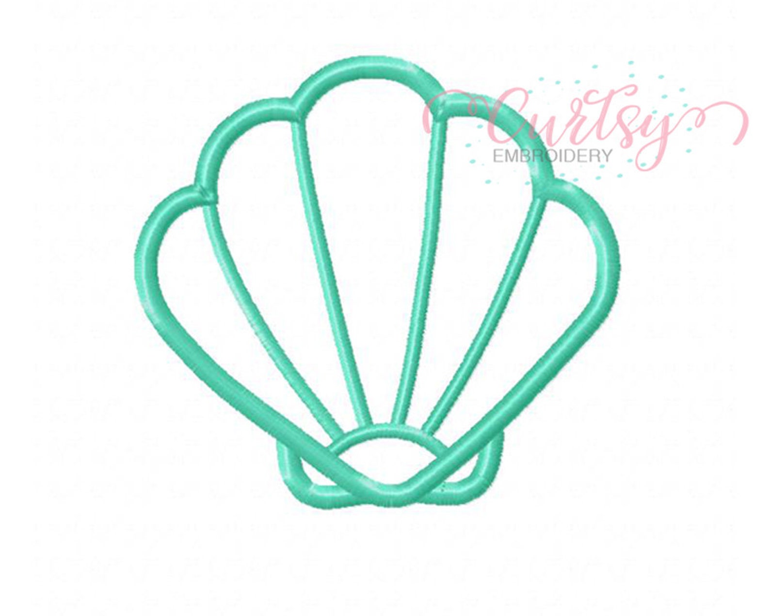 Sea Shell Applique Design / Seasheall Applique / Seashell - Etsy