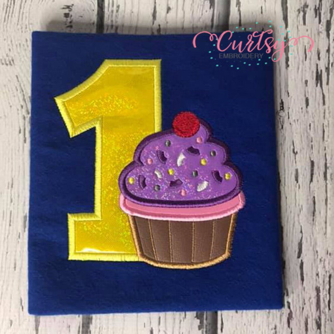 1st Birthday Applique Design / Cupcake Applique Embroidery | Etsy