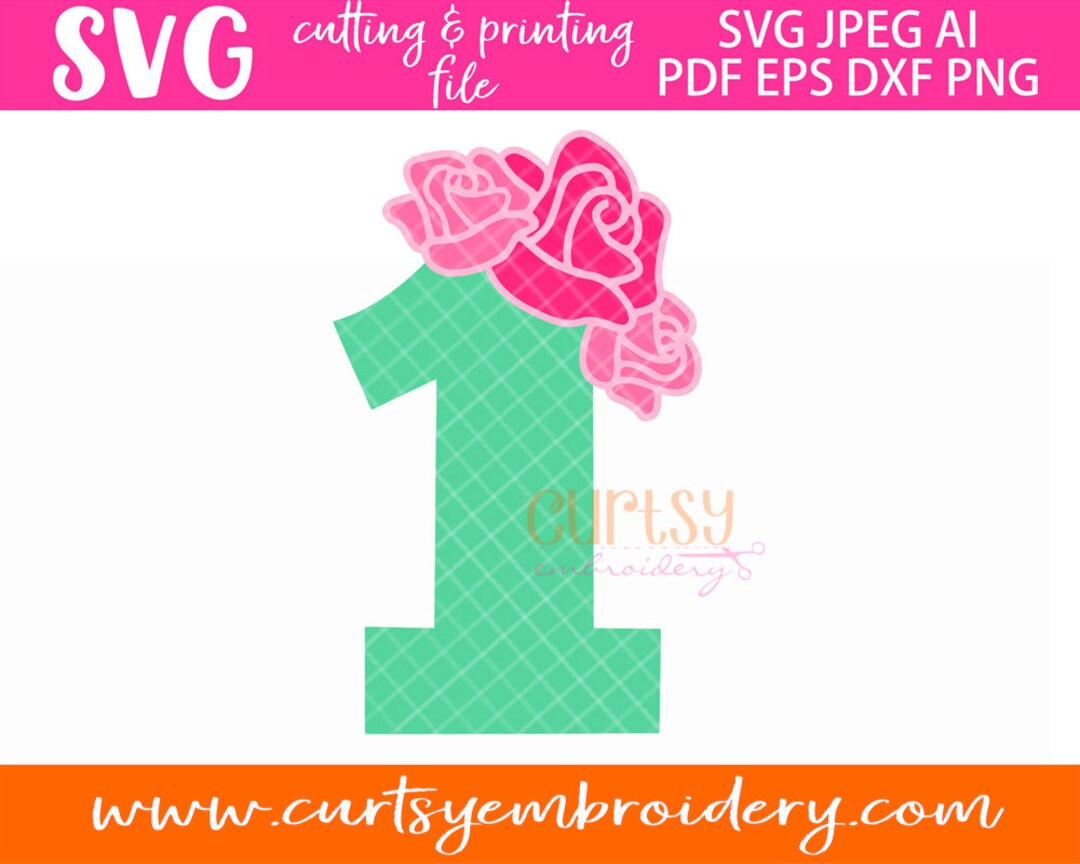 First Birthday SVG Cutting File for Girls / 1st Birthday Svg / Birthday ...