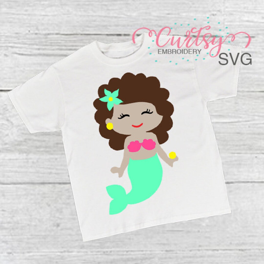 Mermaid SVG / Curly Hair Mermaid Svg / Mermaid Girl Svg / Mermaid ...