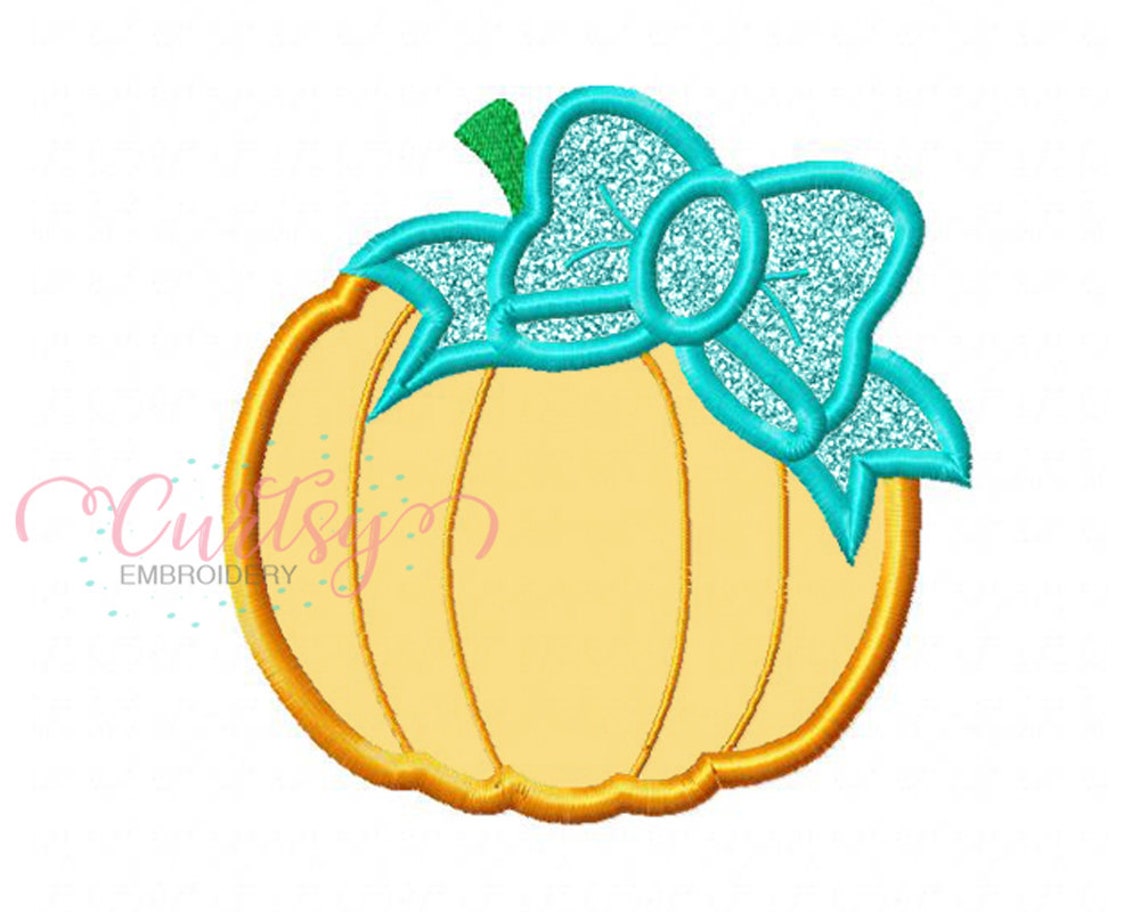 Pumpkin Applique Design / Pumpkin Embroidery / Pumpkin With - Etsy