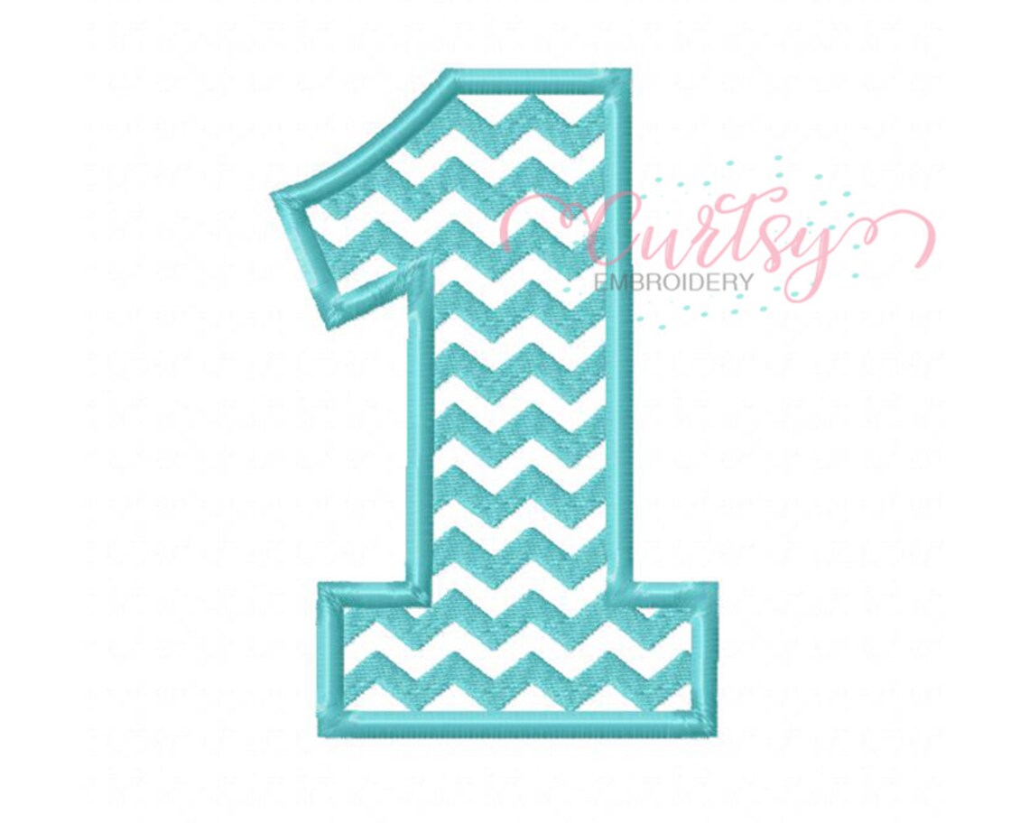 Chevron One Applique Design / First Birthday Embroidery Design | Etsy