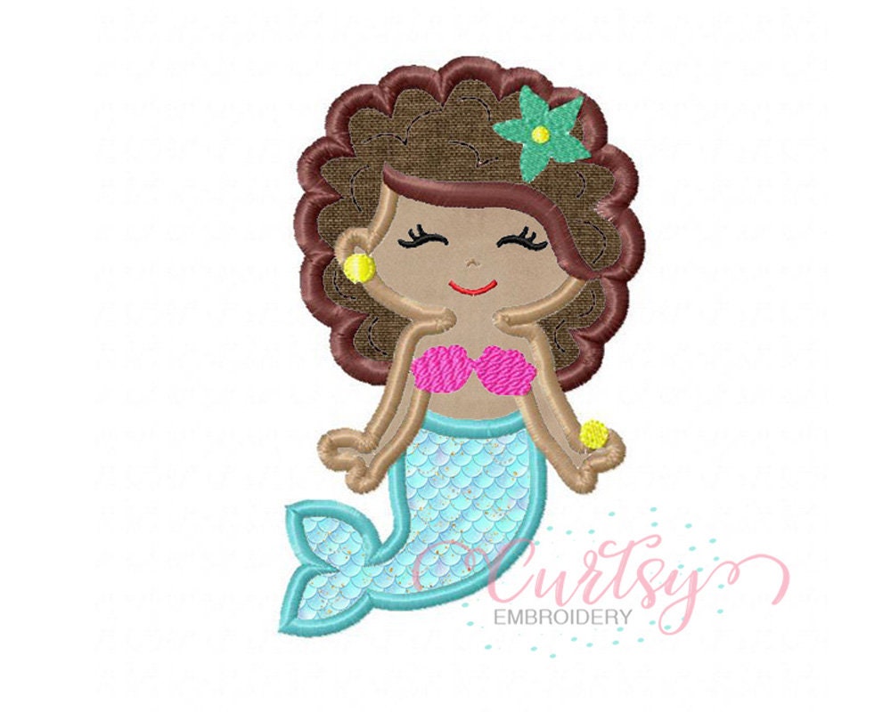 Mermaid Applique Design Mermaid Applique Crochet Pattern Crochet