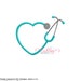 Heart Stethoscope Embroidery Design / Heart Stethoscope Monogram ...
