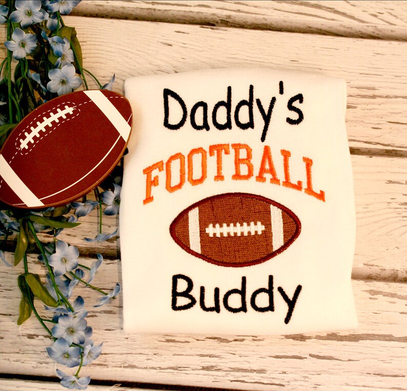 Daddy's Football Buddy Applique Design / Football - Etsy