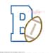 Monogram Football Applique Design / Letter B Football Embroidery Design ...