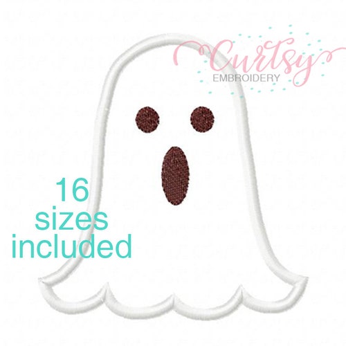 Ghost Applique Design / Ghost Embroidery / Halloween Applique | Etsy