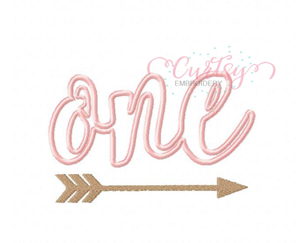 First Birthday Embroidery Design / One Applique Design / 1st | Etsy