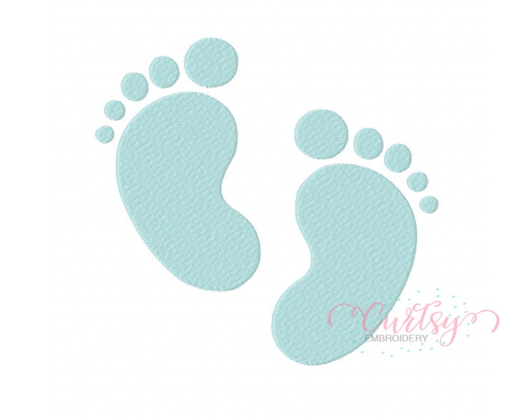 Baby Footprints Embroidery Design / Baby Feet Machine Embroidery Design ...