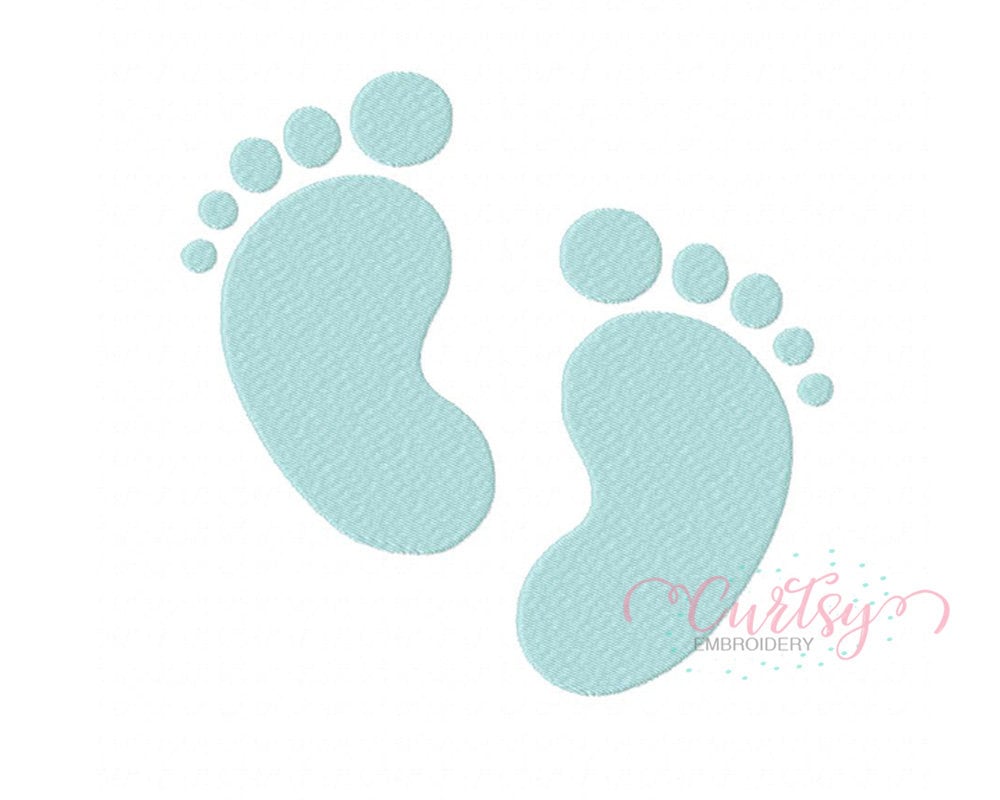 Baby Blue Footprints