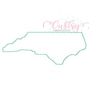 North Carolina Raggy Embroidery Applique Design in 16 Sizes / North ...