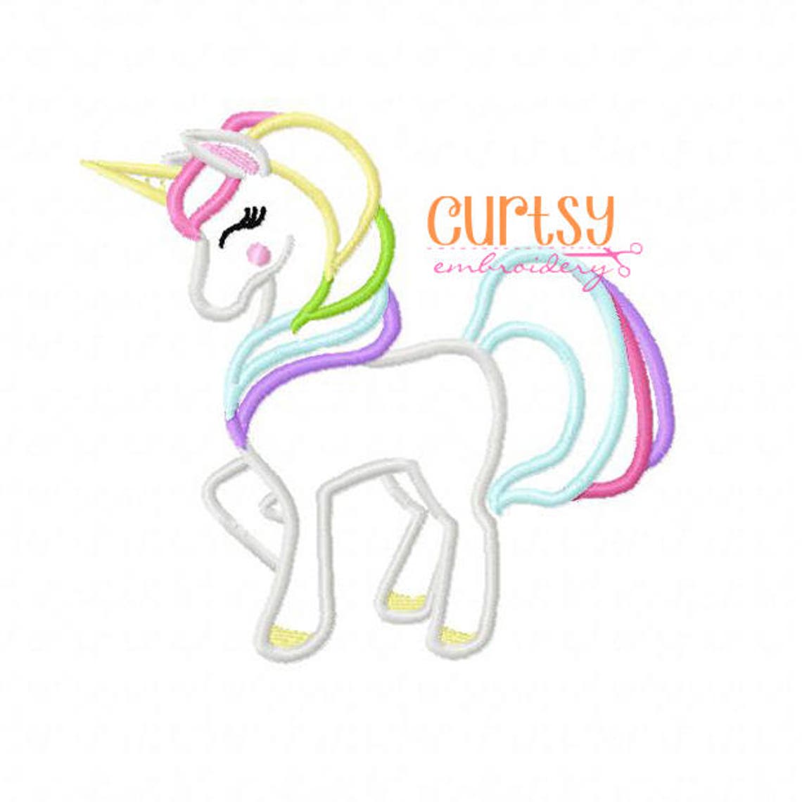 All Numbers Unicorn Birthday Embroidery Design All Numbers - Etsy