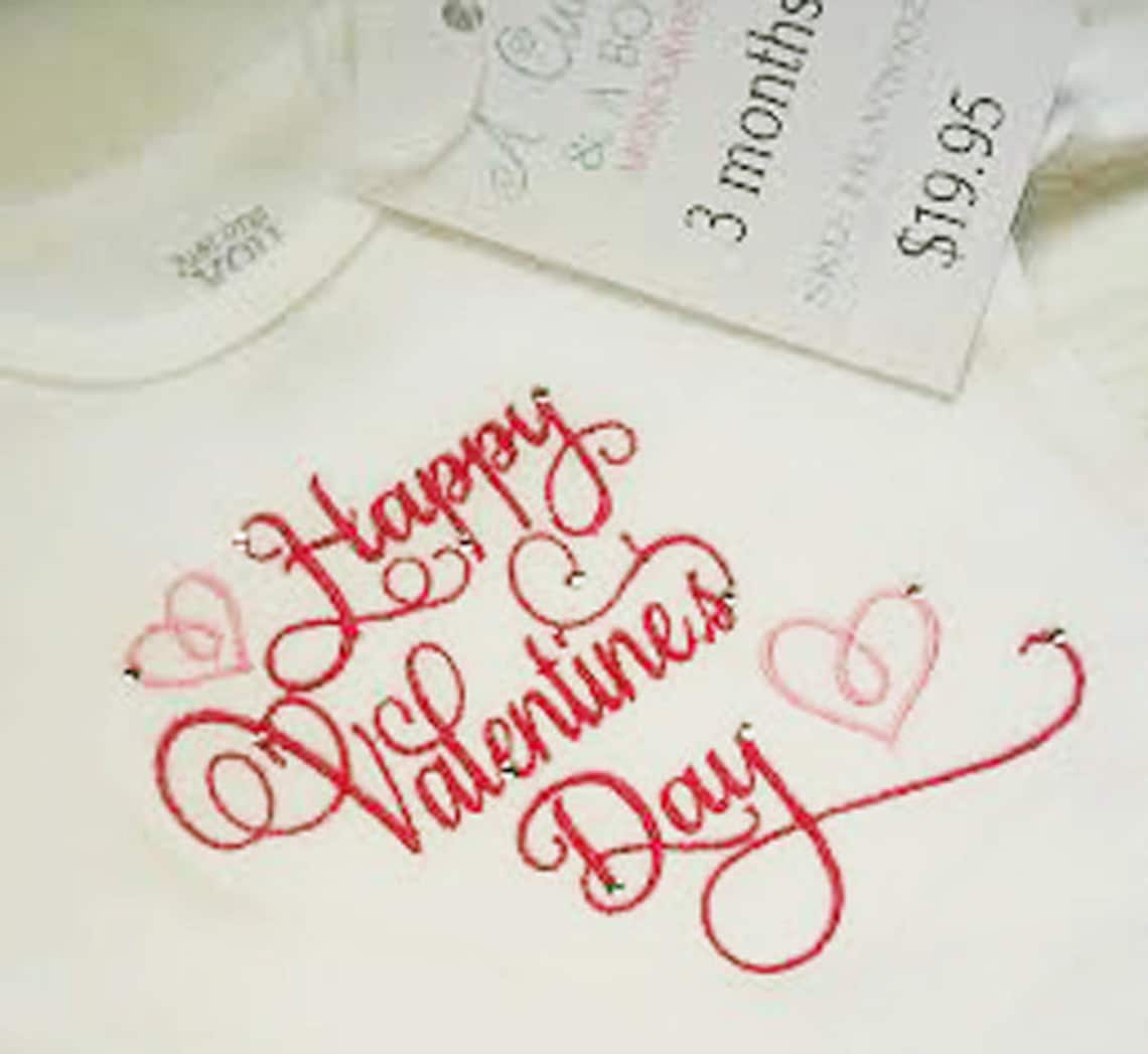 Valentine Embroidery Designs / Happy Valentines Day Embroidery | Etsy