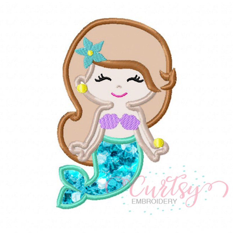 Mermaid Applique - Etsy