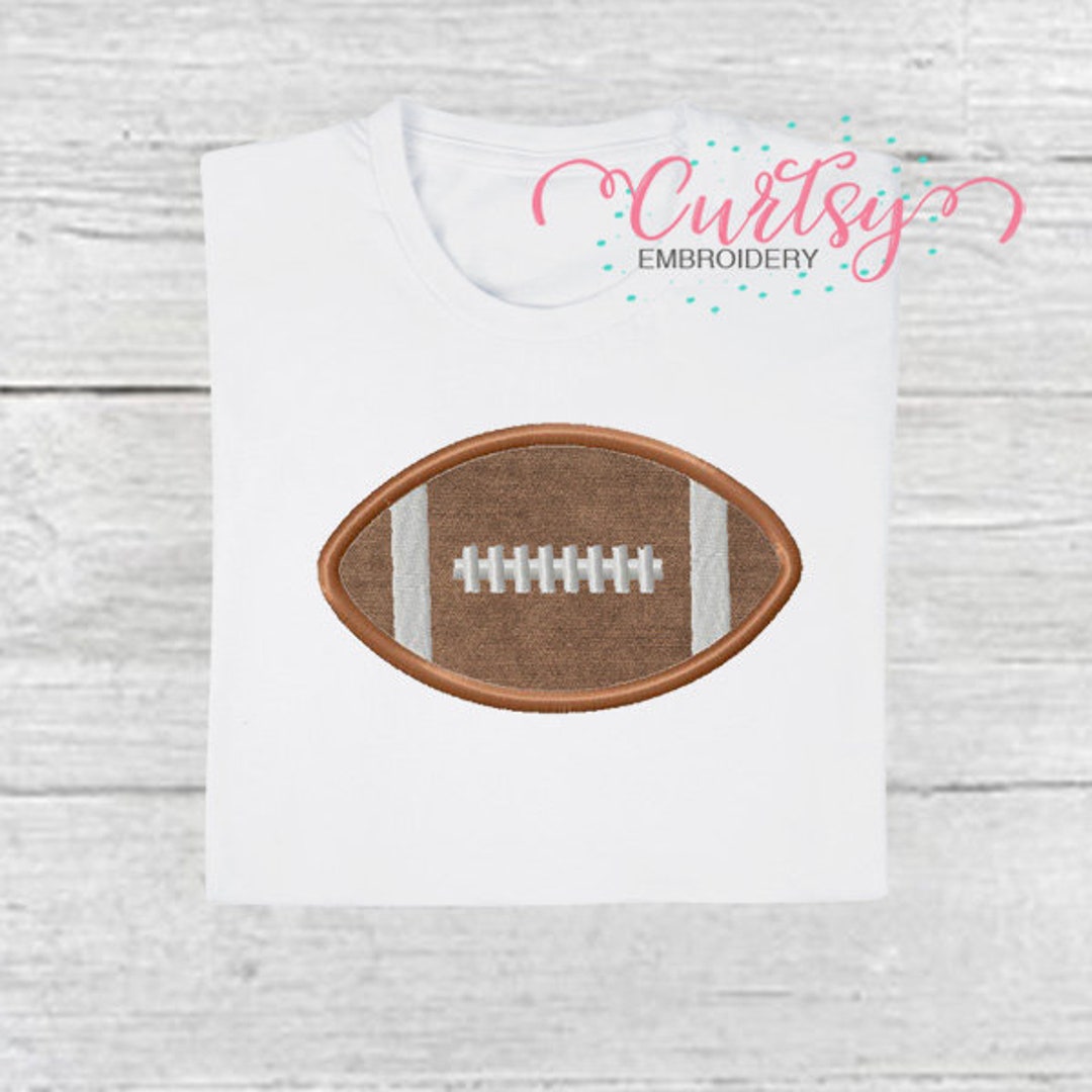 Football Applique Embroidery Design / Applique Football Embroidery ...